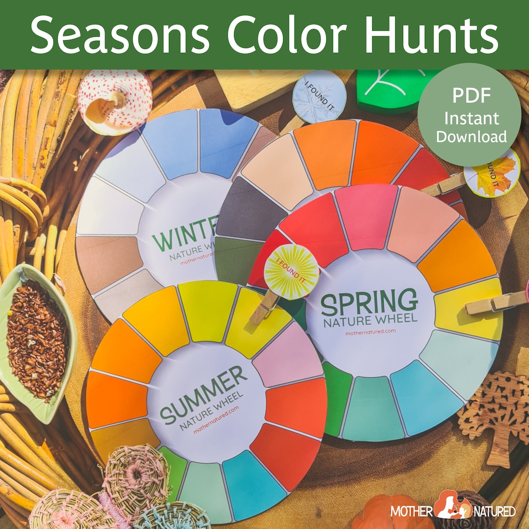 SEASONAL COLOR HUNT | Seasonal Nature Color Wheels | Spring Hunt ...