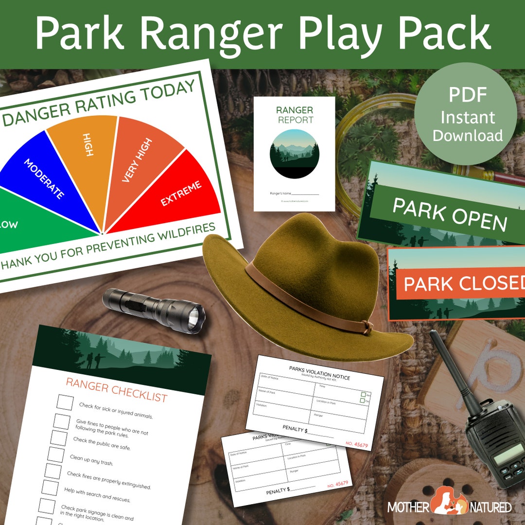 Park Ranger Play Printables | World Ranger Day Printables | Dramatic ...