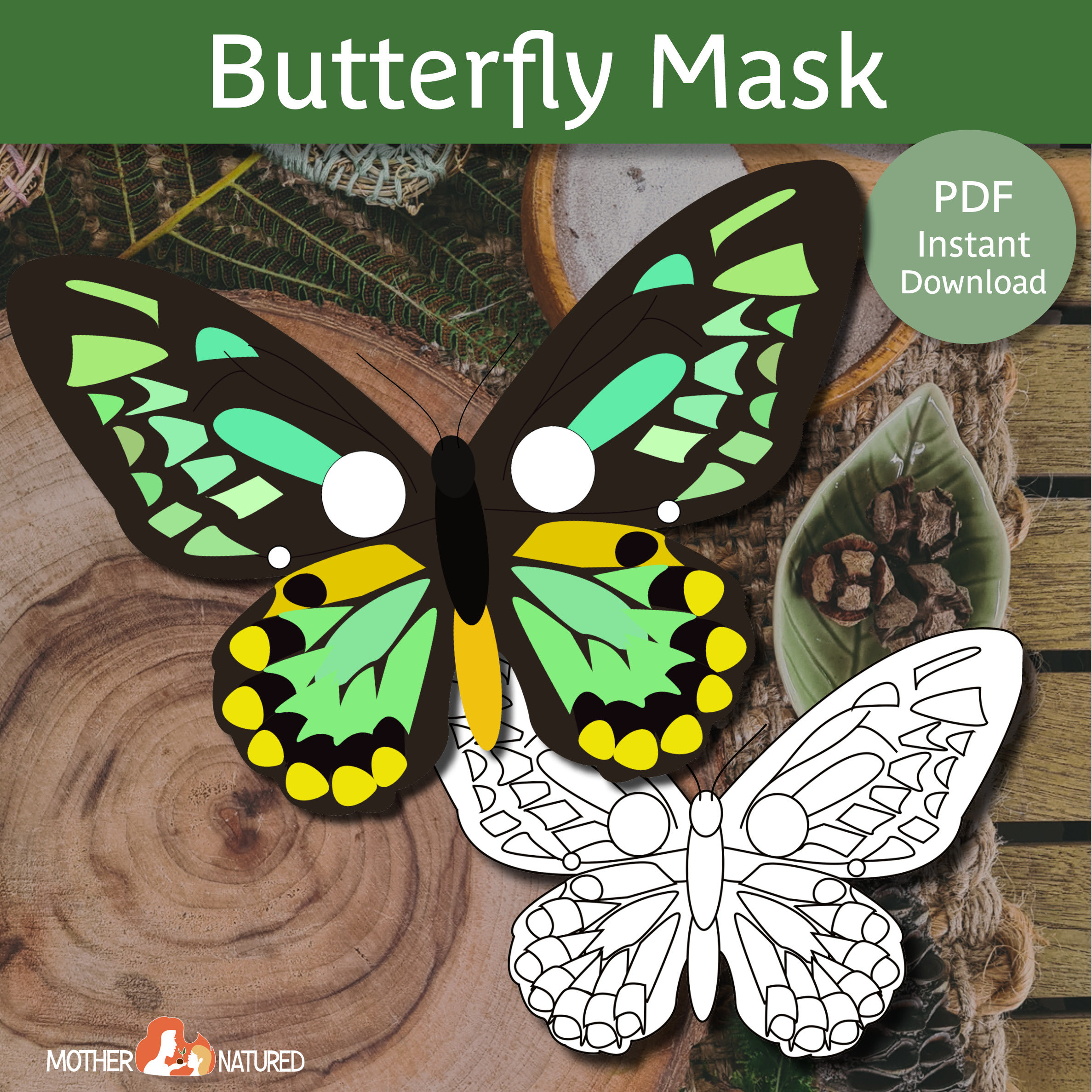 Butterfly Mask Printable Butterfly Mask Butterfly Activity - Etsy