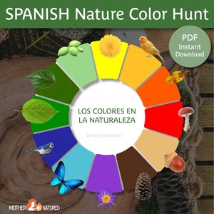 SPANISH Nature Color Wheel | Colores En Búsqueda Del Tesoro En La ...