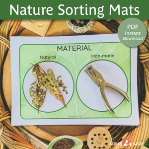 Sorting Mats for Kids | Classifying Nature Printables | Sorting Natural ...