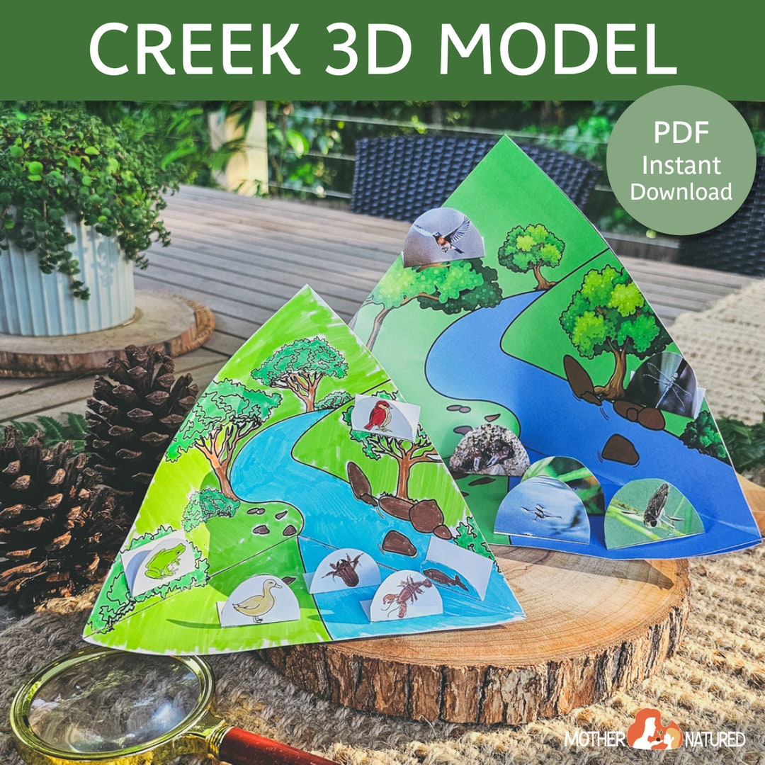 Creek 3D Model Printable | River 3D Model Printable | Waterway 3D Model ...