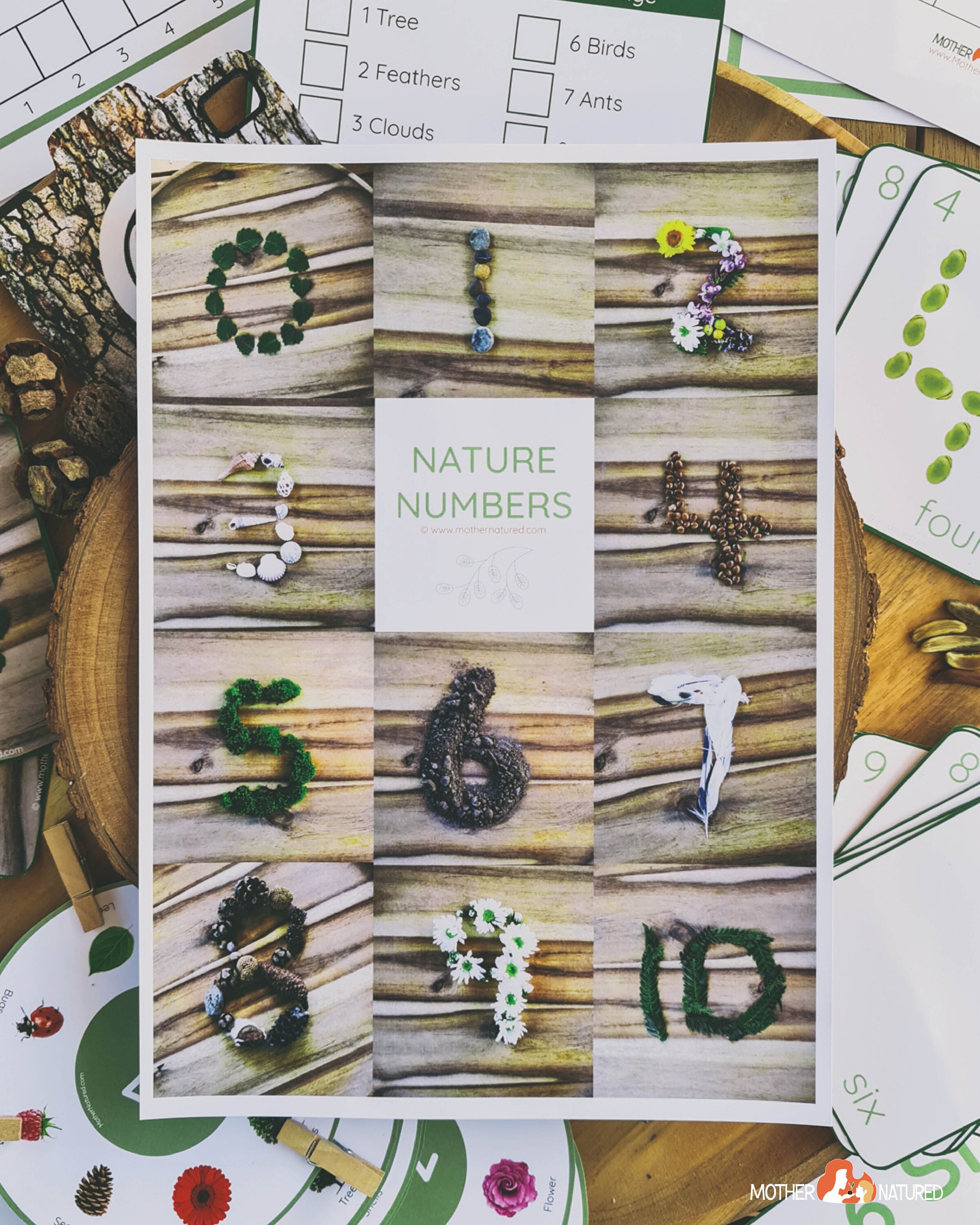 Nature Number Cards and Posters Nature Number Cards Nature Number ...