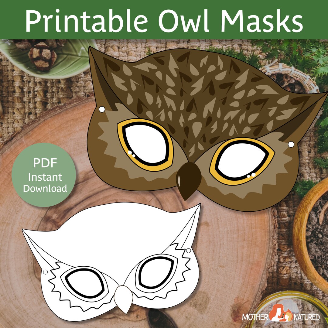 Owl Mask | Adult Owl Mask | Owl Mask for Kids | Printable Owl Mask ...