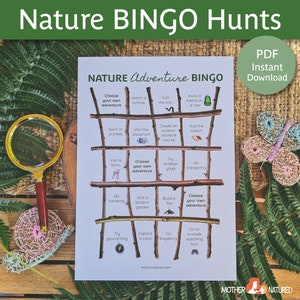 Nature Bingo Activity | Nature Bingo Scavenger Hunt | Nature Bingo Hunt ...