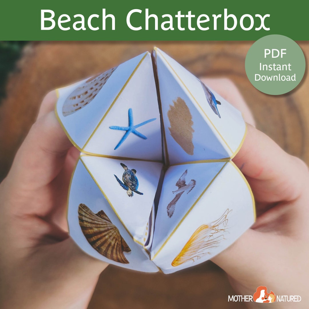 Beach Cootie Catcher | Beach Chatterbox | Beach Activity | Beach ...