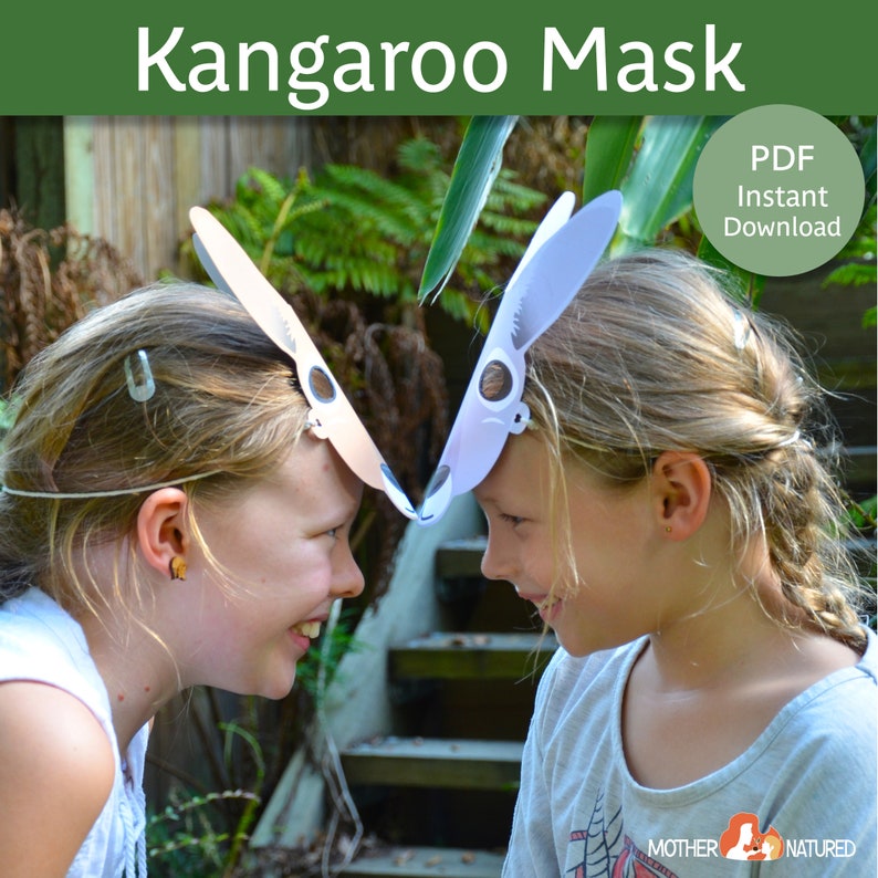 Kangaroo Mask Printable Kangaroo Mask for Kids Australian - Etsy UK