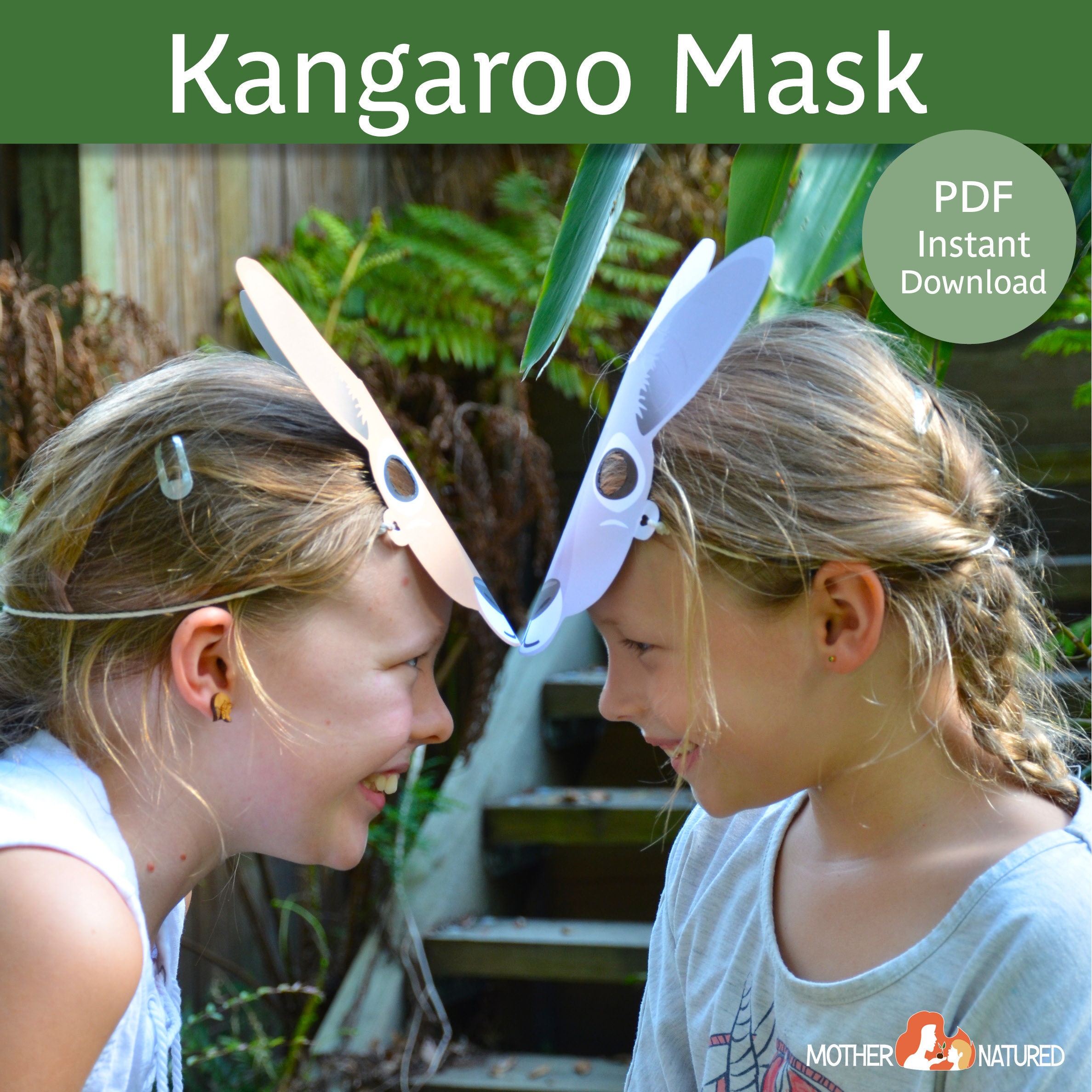 Kangaroo Mask Printable Kangaroo Mask for Kids Australian - Etsy UK