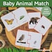 Baby Animal Match Cards Adult and Baby Animal Matching Cards - Etsy
