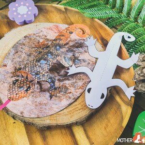 3D Lizard Craft | Lizard Activity | Lizard Craft for Kids | Lizard ...