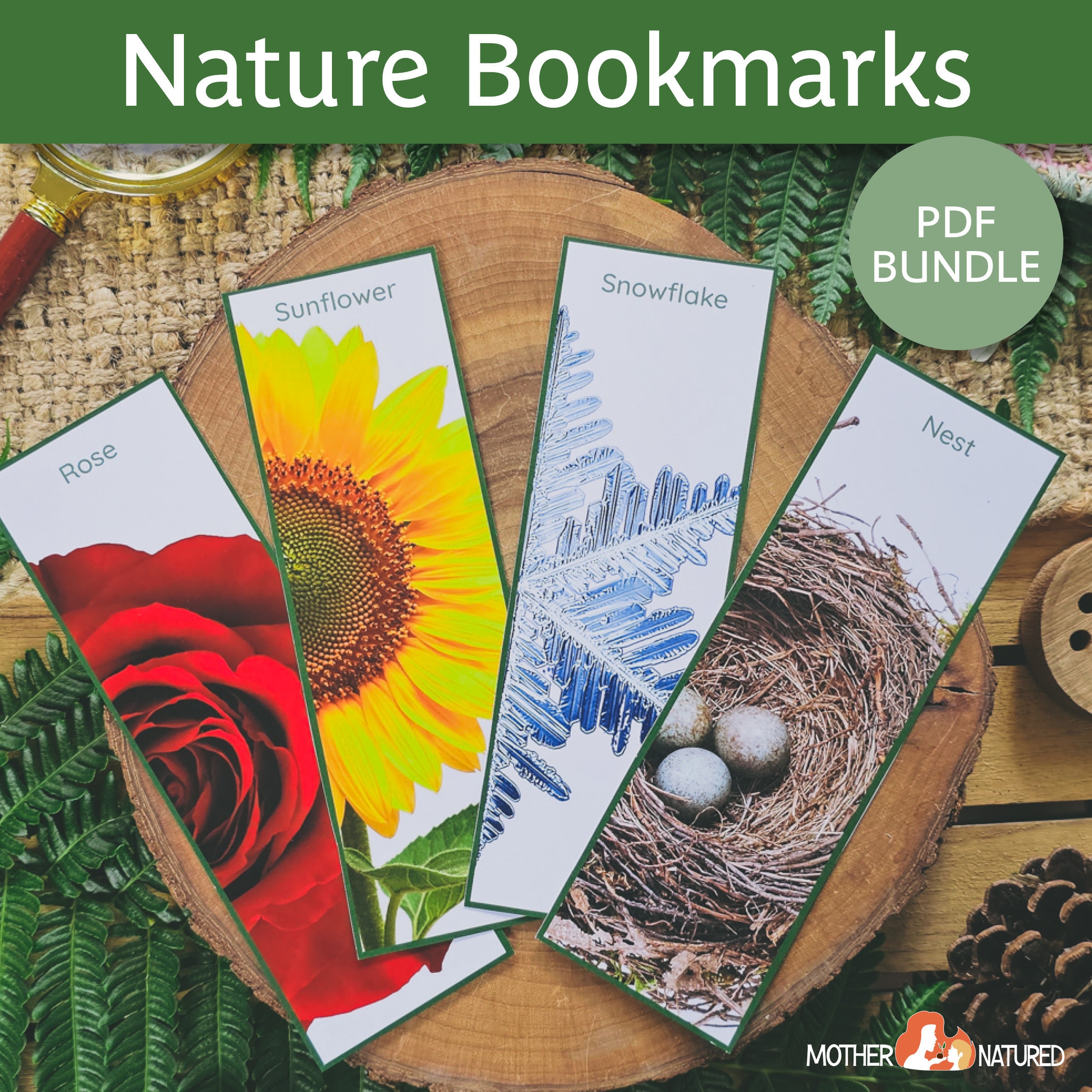 Printable Nature Bookmark for Kids Nature Printable Bookmark - Etsy