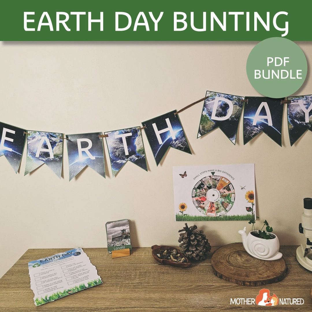 Earth Day Bunting Earth Day Classroom Decoration Earth Day - Etsy
