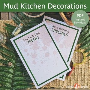 Mud Kitchen Decorations | Mud Kitchen Printables | Mud Kitchen Decor ...
