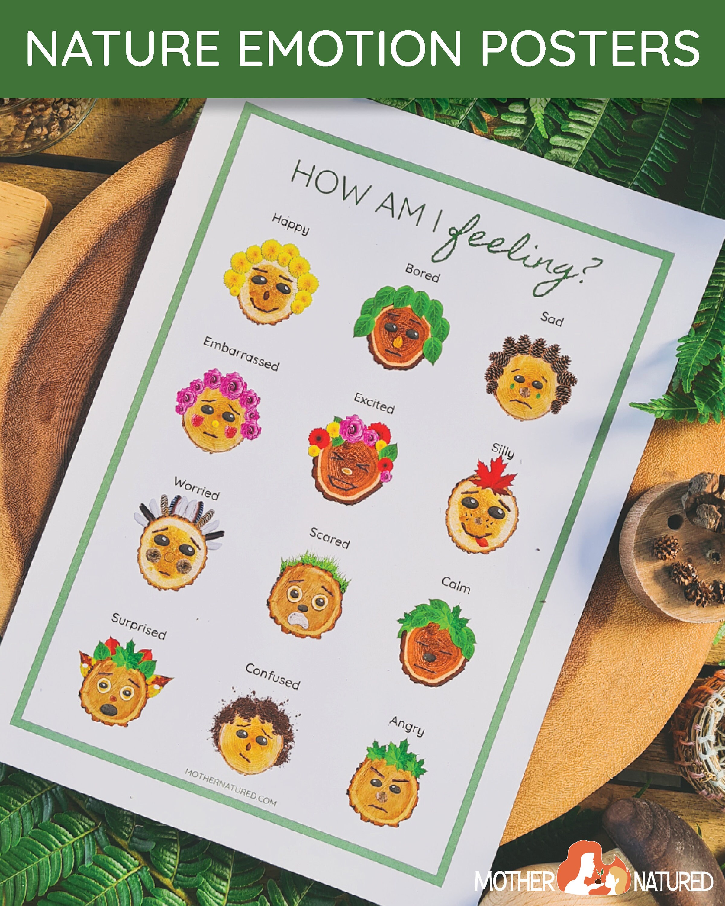 Nature Emotion Posters Feelings Posters Clam Corner Poster Montessori ...