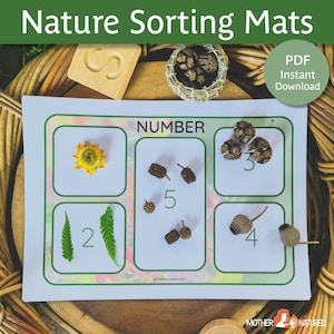 Sorting Mats for Kids | Classifying Nature Printables | Sorting Natural ...