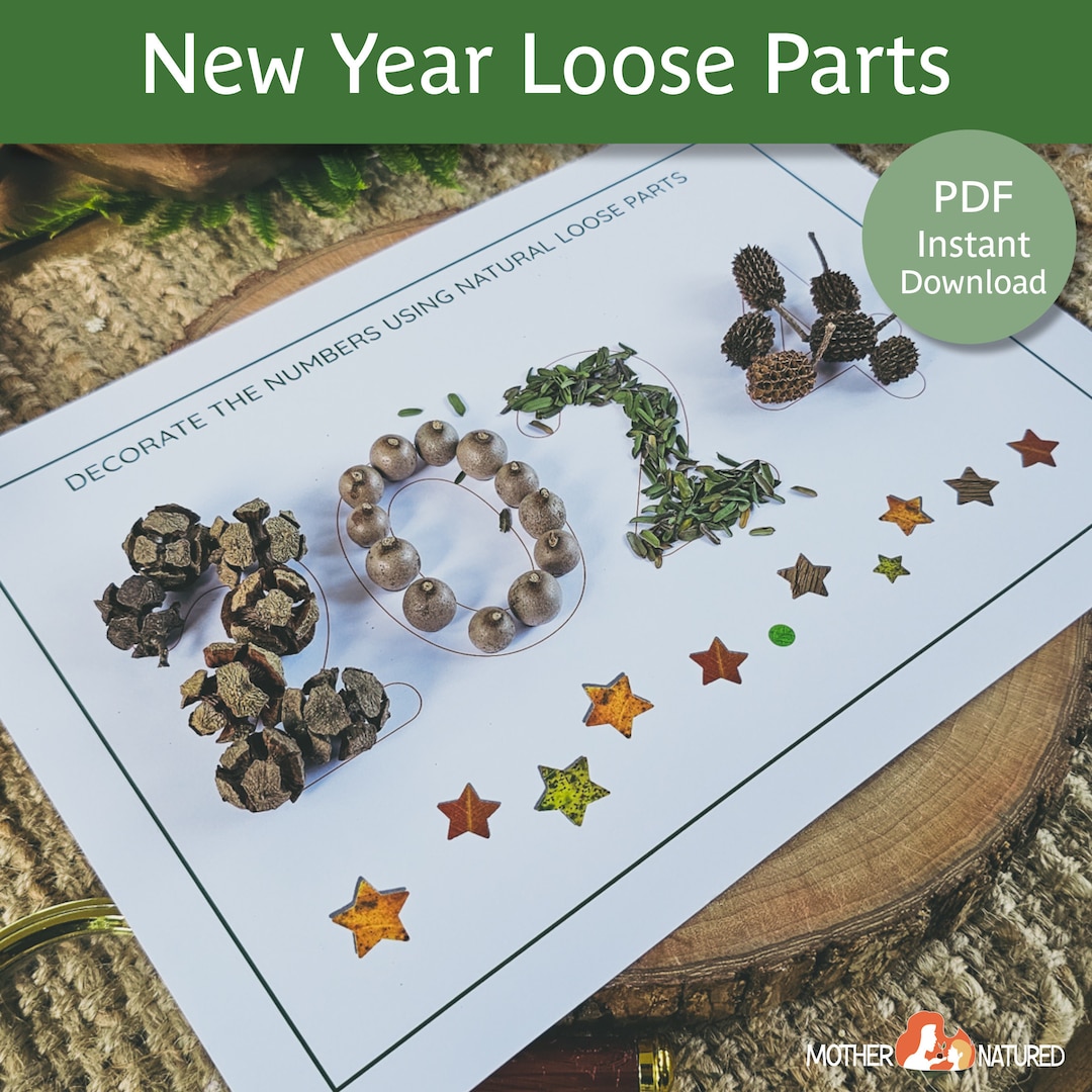 2024 New Year's Eve Loose Parts Mats NYE Loose Parts - Etsy