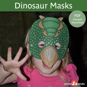 Dino Mask | Dinosaur Masks | Printable Dinosaur Masks | Dinosaur Mask ...