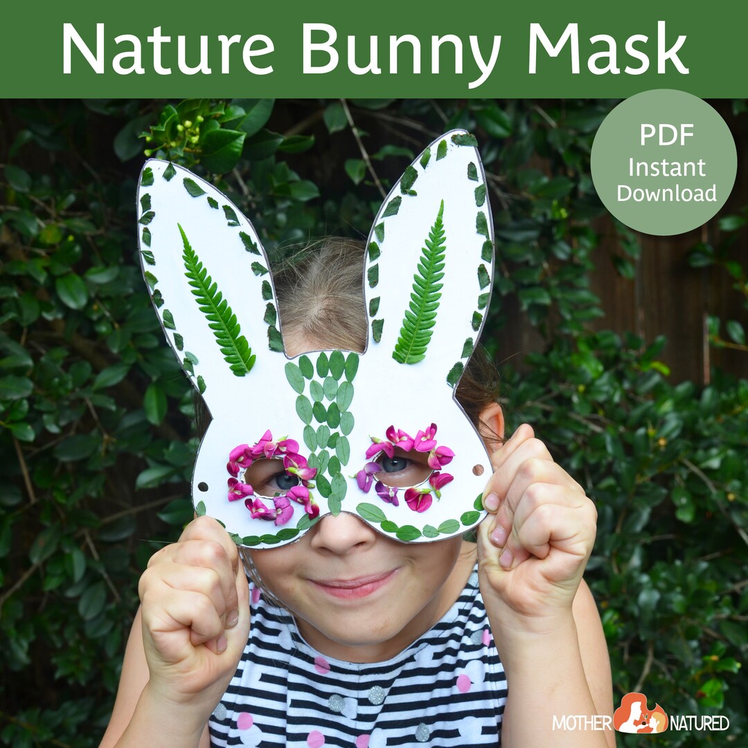 Bunny Mask | Rabbit Mask | Easter Mask | Nature Bunny Mask | Easter ...