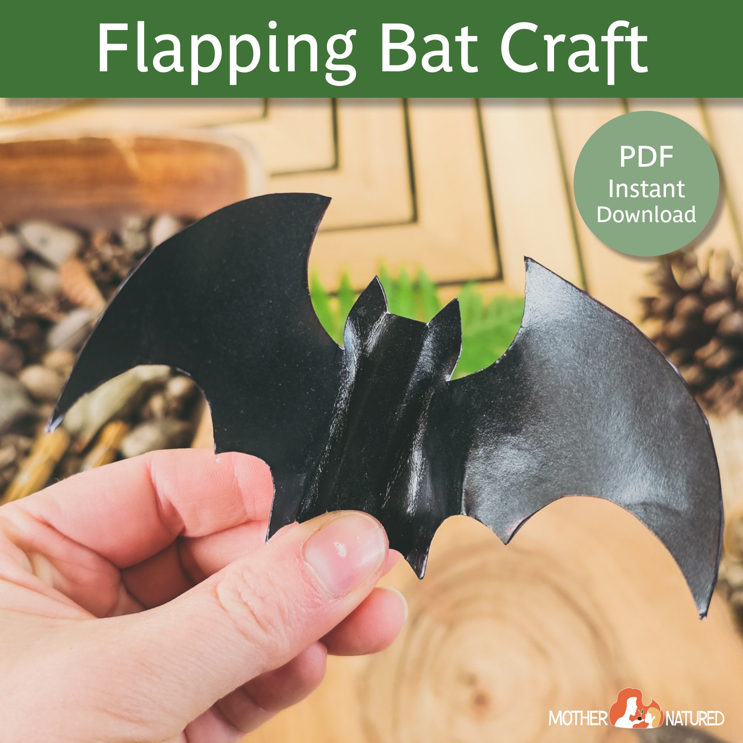 Bat Craft | Flapping Bat Craft | Halloween Bat Craft | Halloween Craft ...