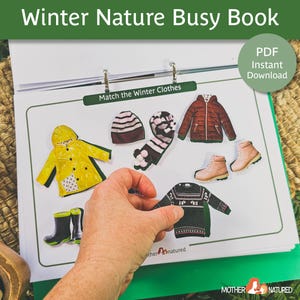 Winter Busy Book for Preschoolers | Winter Nature Busy Book | Winter ...