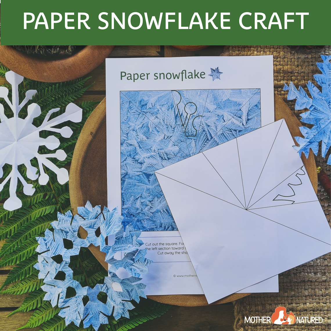 Snowflake Paper Craft | Paper Snowflake Template | Paper Snowflake ...