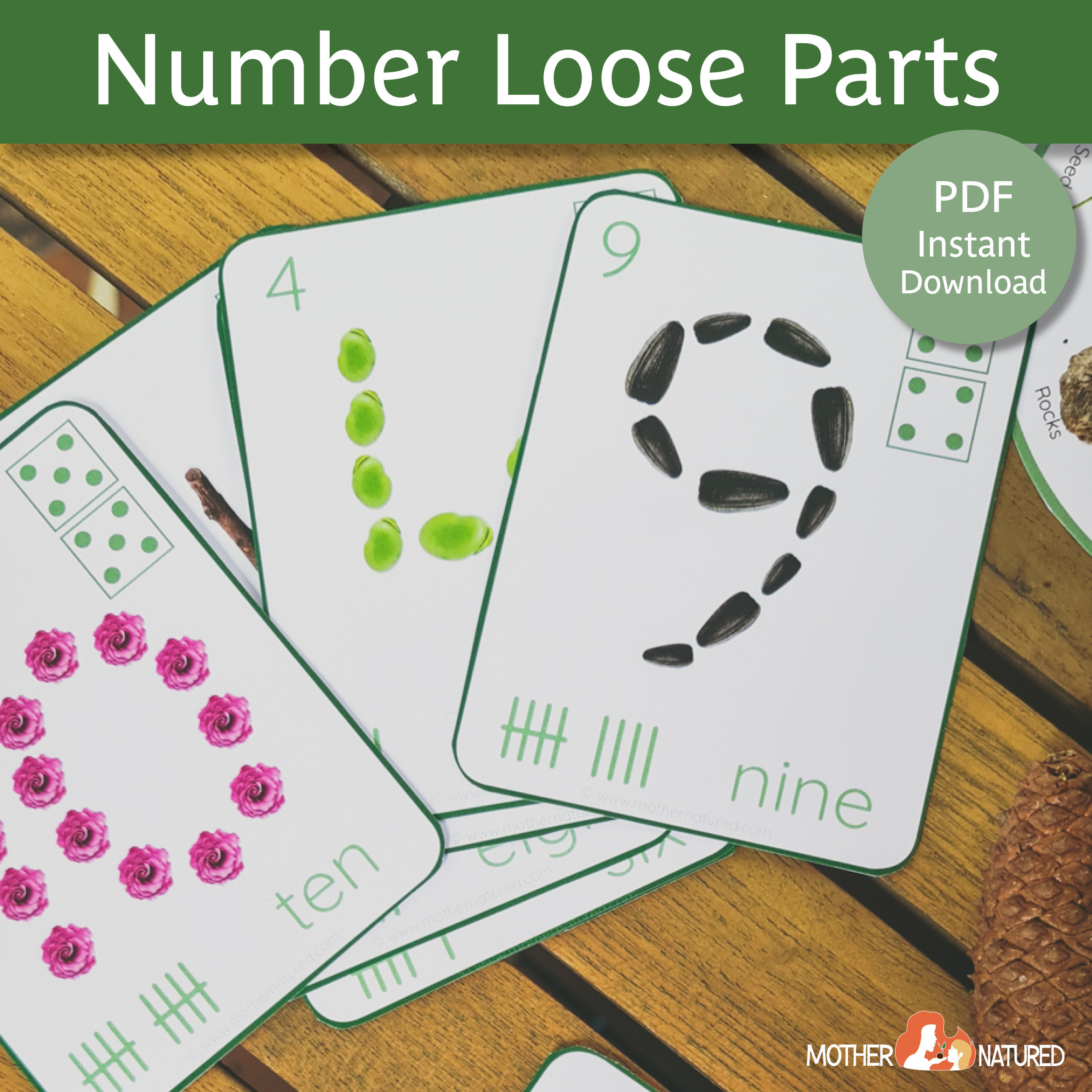 Number Loose Parts Activity Loose Parts Cards Number Flash - Etsy