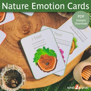 Nature Emotion Cards | Nature Feelings Cards | Montessori Emotion Cards ...