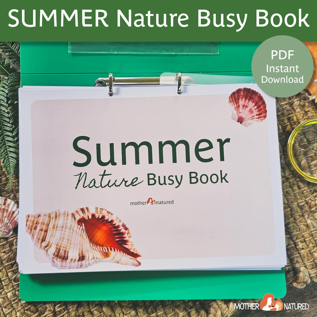 Summer Busy Book for Preschoolers | Summer Nature Busy Book | Summer ...