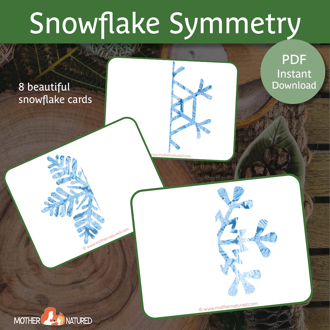 Activité de symétrie en flocon de neige | Cartes de Symétrie hivernale ...