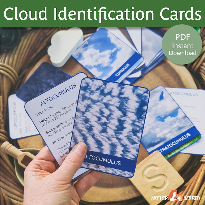 Cloud Identification Cards | Types of Clouds | Clouds Printable Cards ...