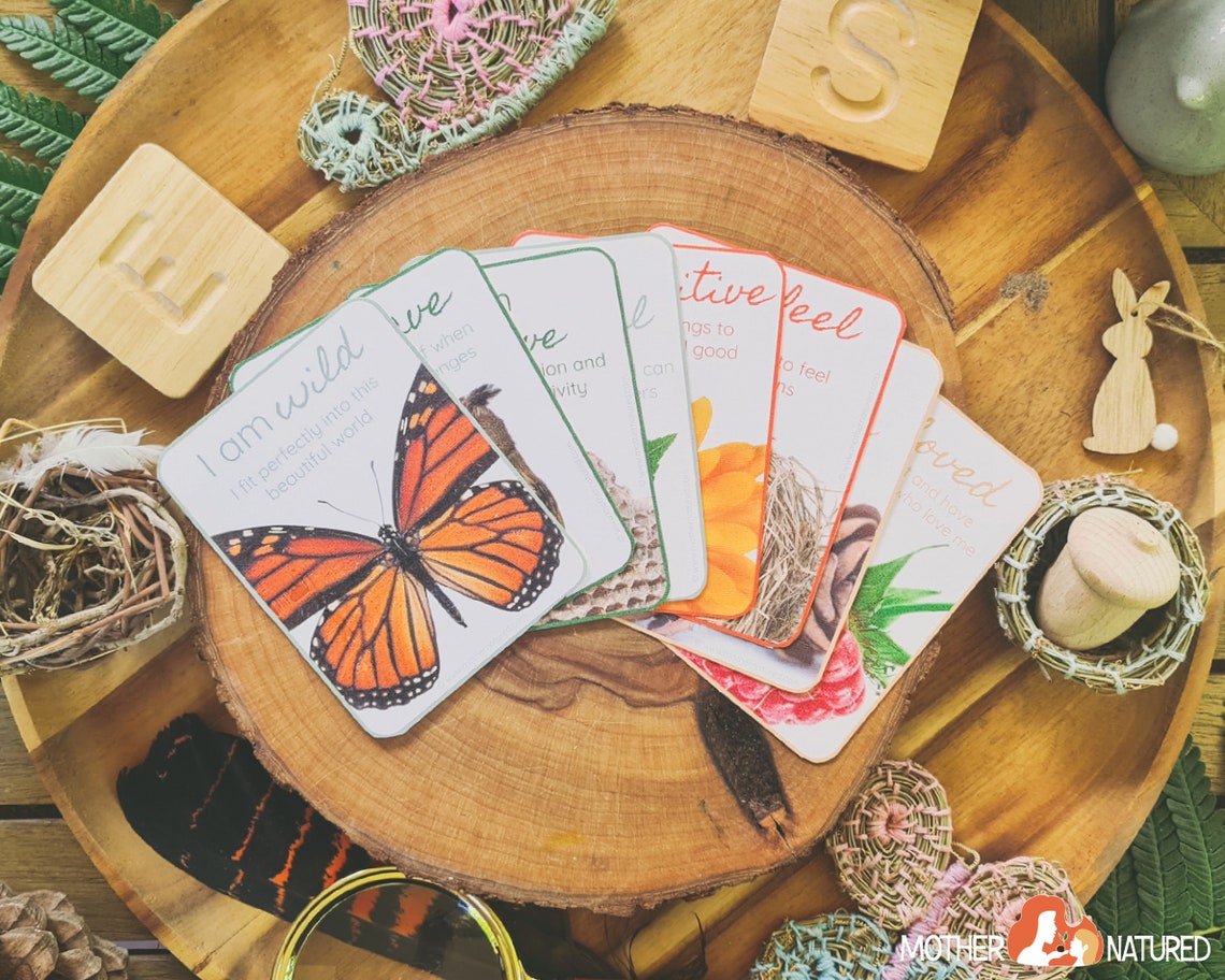 Nature Affirmation Cards for Kids Nature Themed Self Care - Etsy