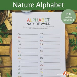 Alphabet Scavenger Hunt | Alphabet Waldorf | Alphabet Nature Hunt ...