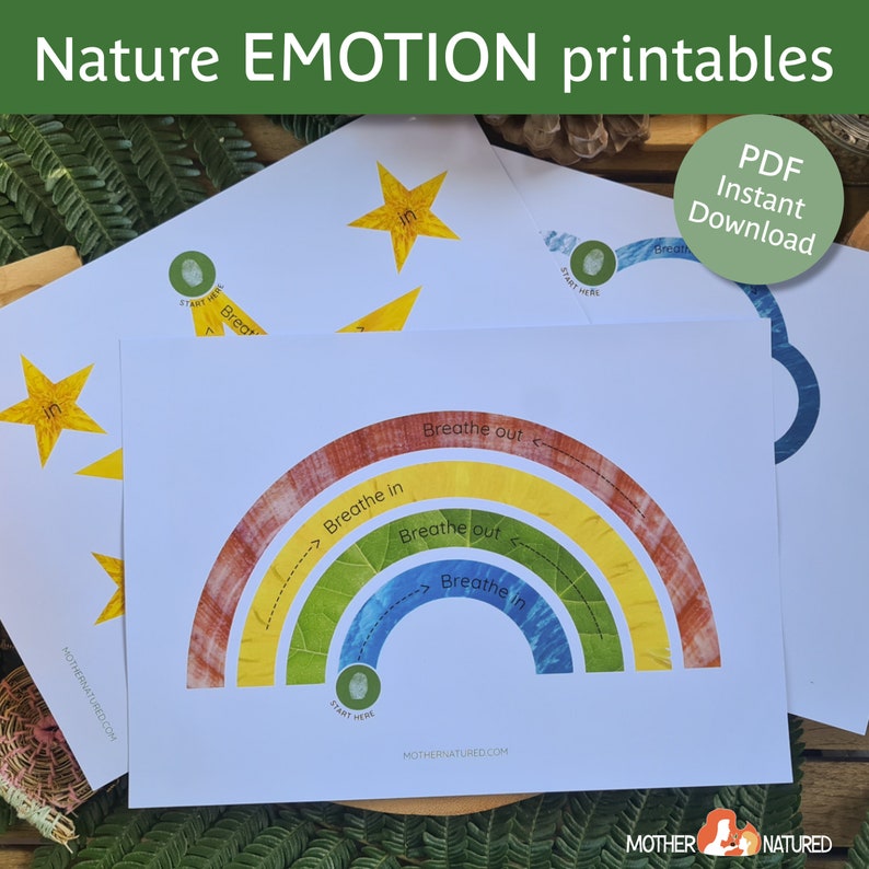 Nature Emotion Printables for Kids | Montessori Emotion Printables ...
