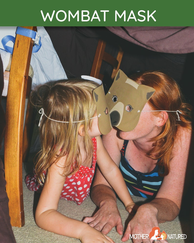 Printable Wombat Mask Wombat Mask for Kids Marsupial Mask - Etsy