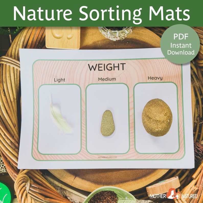 Sorting Mats for Kids Classifying Nature Printables Sorting Natural ...