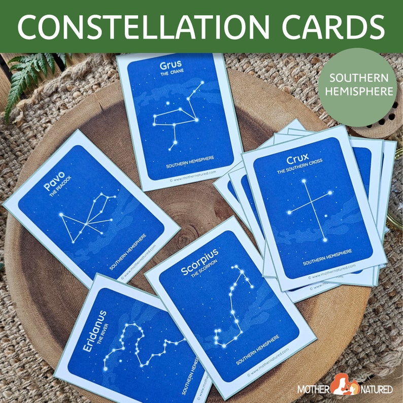 SOUTHERN Hemisphere Constellation Cards Star Study - Etsy