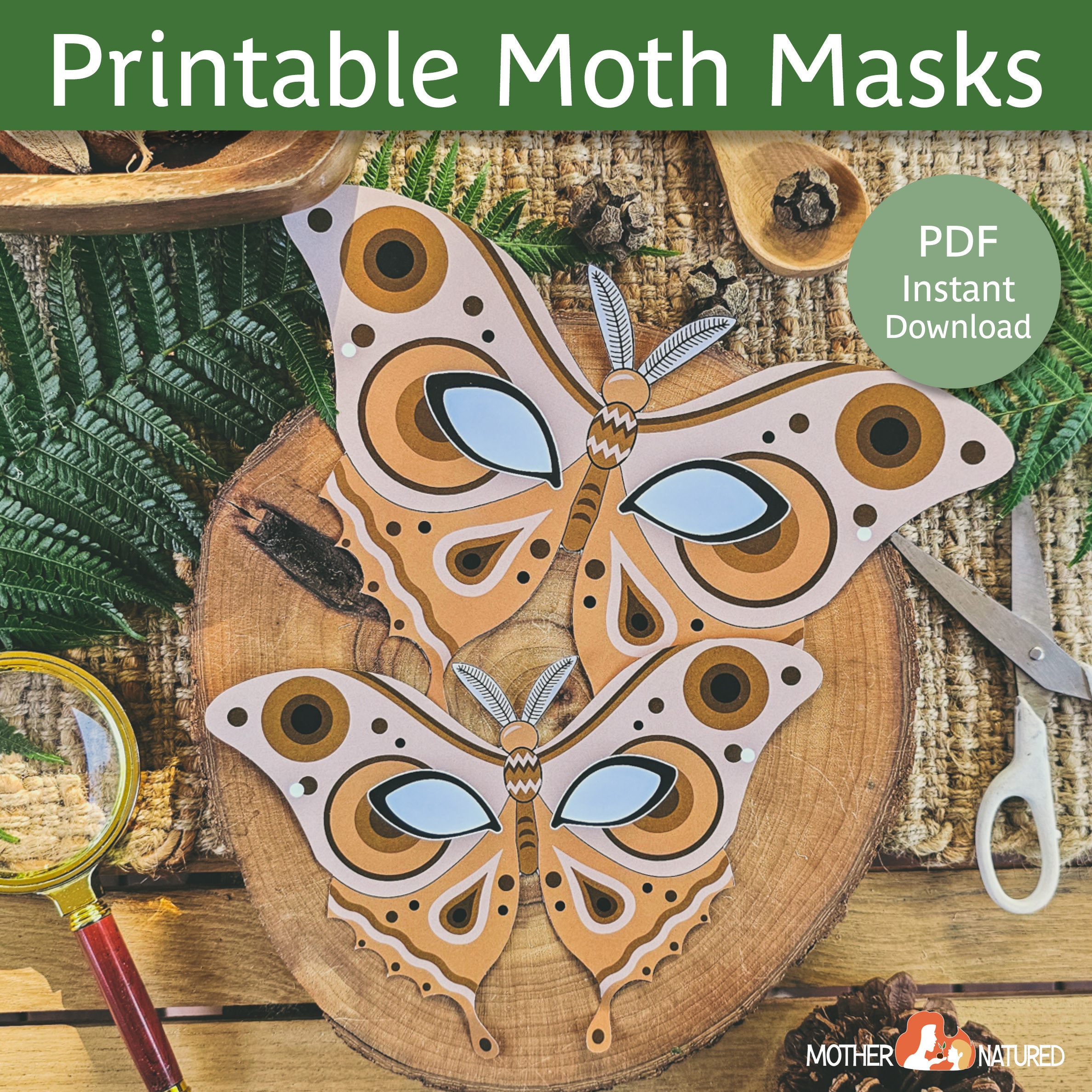 Moth Mask Adult Moth Mask Moth Mask for Kids Printable - Etsy Australia