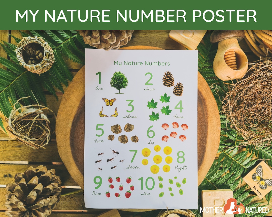 Nature Numbers Posters | Nature Number Printables | Nature Numbers ...