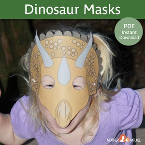 Dino Mask | Dinosaur Masks | Printable Dinosaur Masks | Dinosaur Mask ...