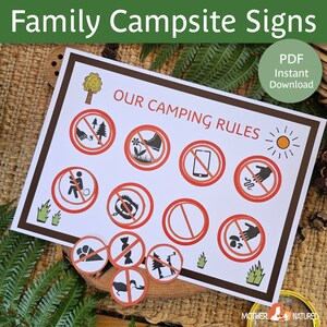 Family Camping Signs | Family Campsite Signs | Family Camp Signs ...
