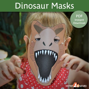 Dino Mask | Dinosaur Masks | Printable Dinosaur Masks | Dinosaur Mask ...