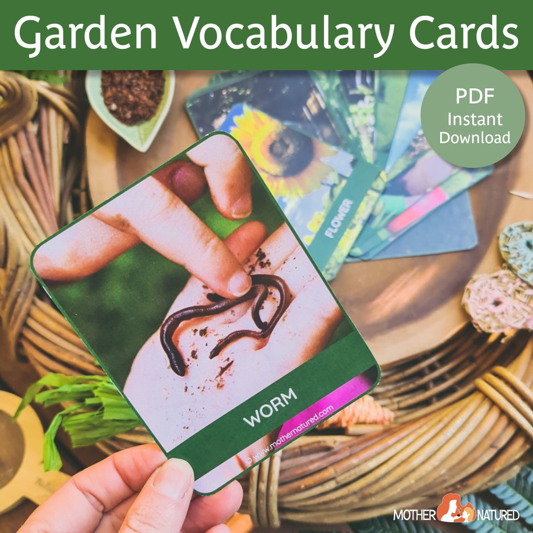 Garden Vocabulary Cards | Garden Cards | Garden Flash Cards | Garden ...