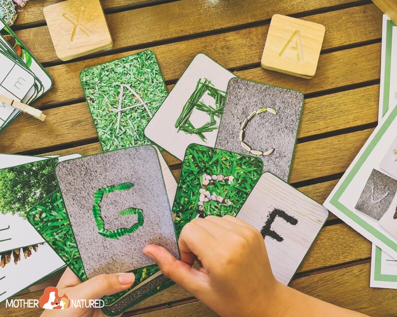 Nature ALPHABET Cards Printable Nature Alphabet Poster - Etsy