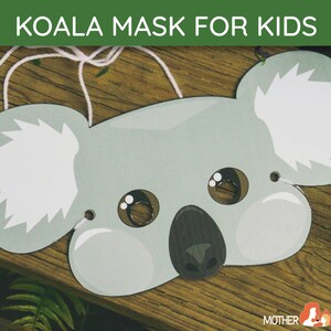 Koala Mask Koala Pretend Play Australian Animal Masks - Etsy UK