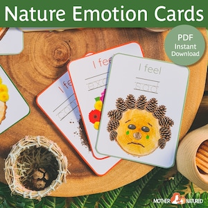 Nature Emotion Cards | Nature Feelings Cards | Montessori Emotion Cards ...
