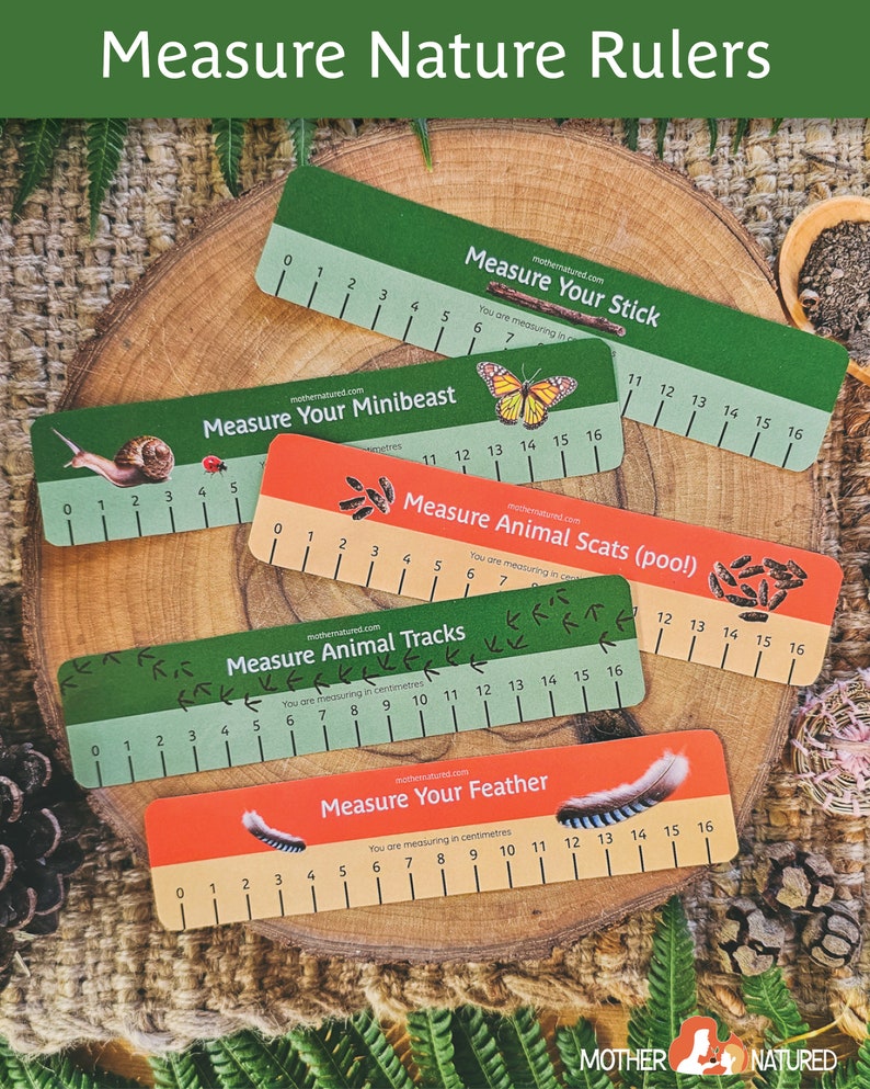Measure Nature Rulers | Outdoor Play Printables | Nature Math | Nature ...