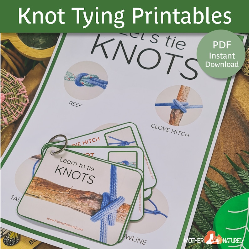 Knot Tying Guide | Knot Poster | Knot Booklet | Knot Tying Activities ...
