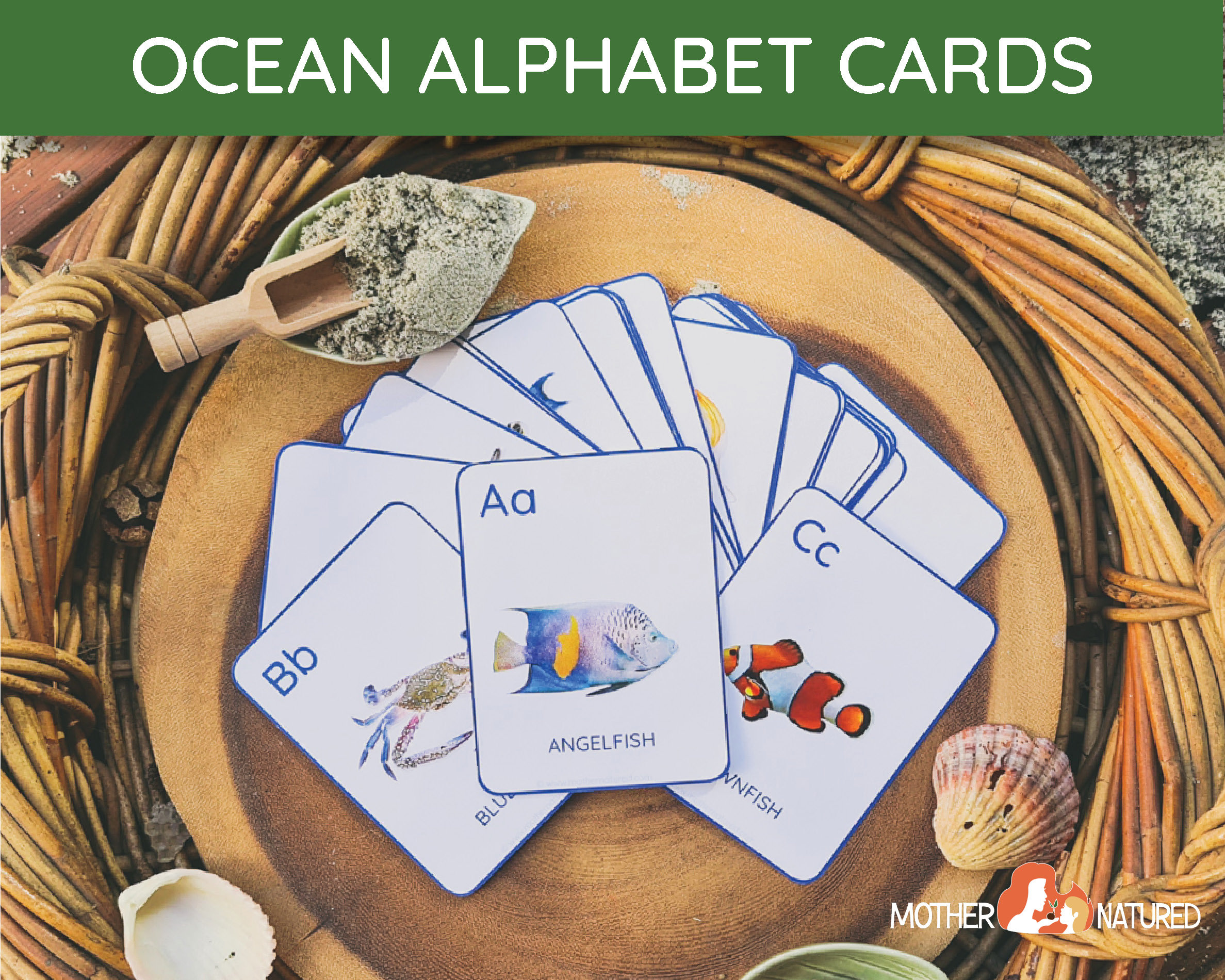 Ocean Alphabet Cards Animal Alphabet Ocean Flash Cards - Etsy