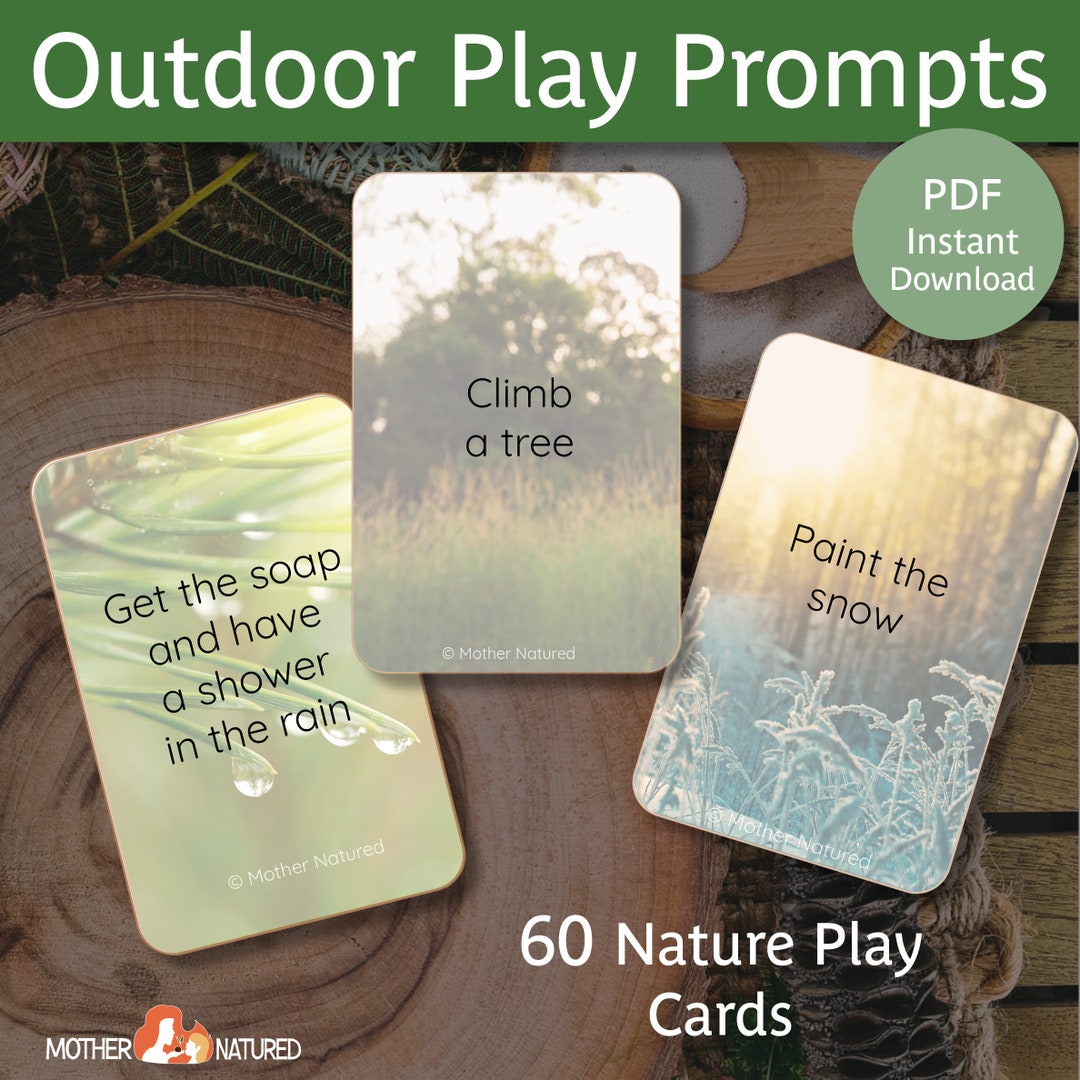 Nature Play Activity Cards | Outdoor Play Activity Cards | Outdoor Play ...