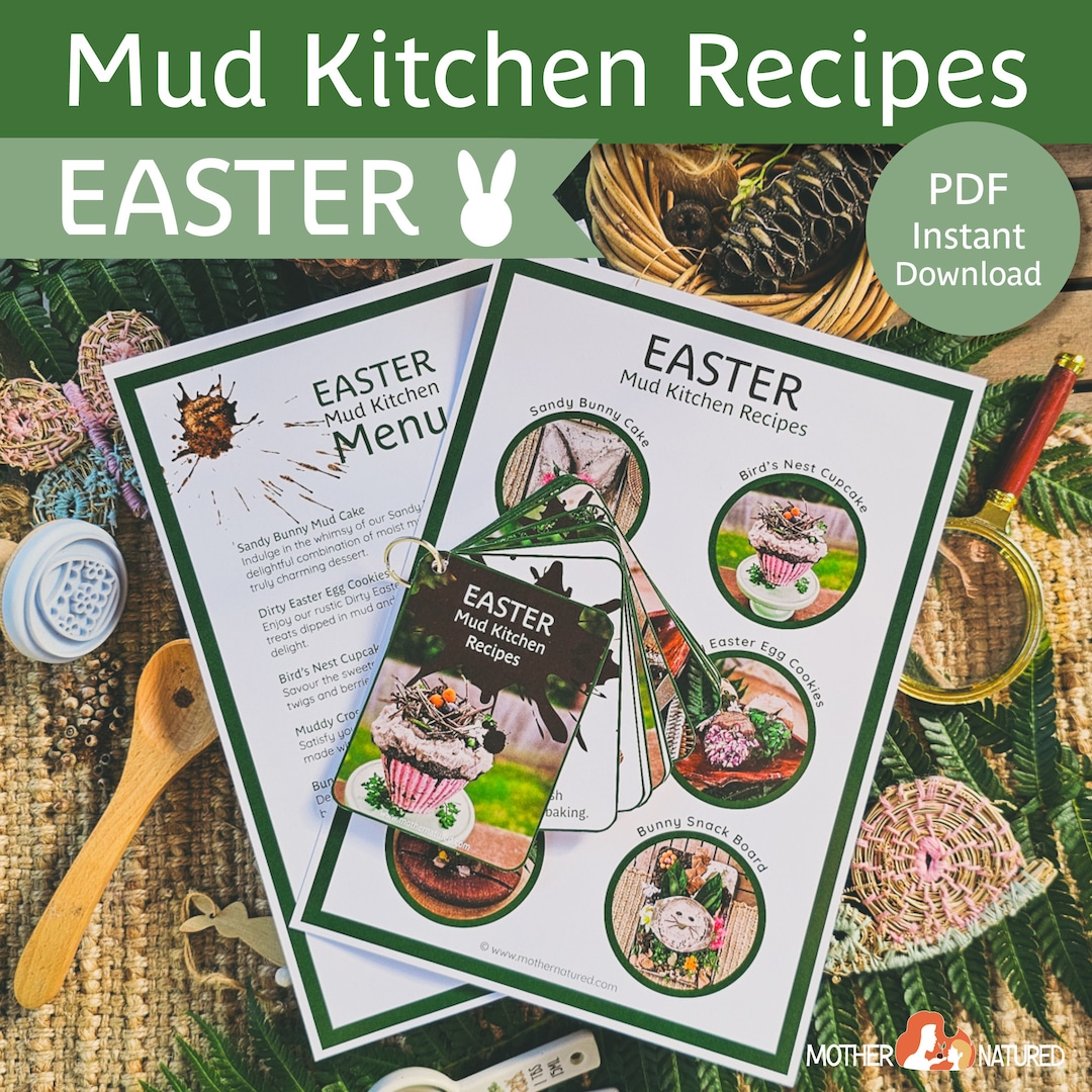 EASTER Mud Kitchen Recipes | Easter Outdoor Play | Easter Mud Kitchen ...